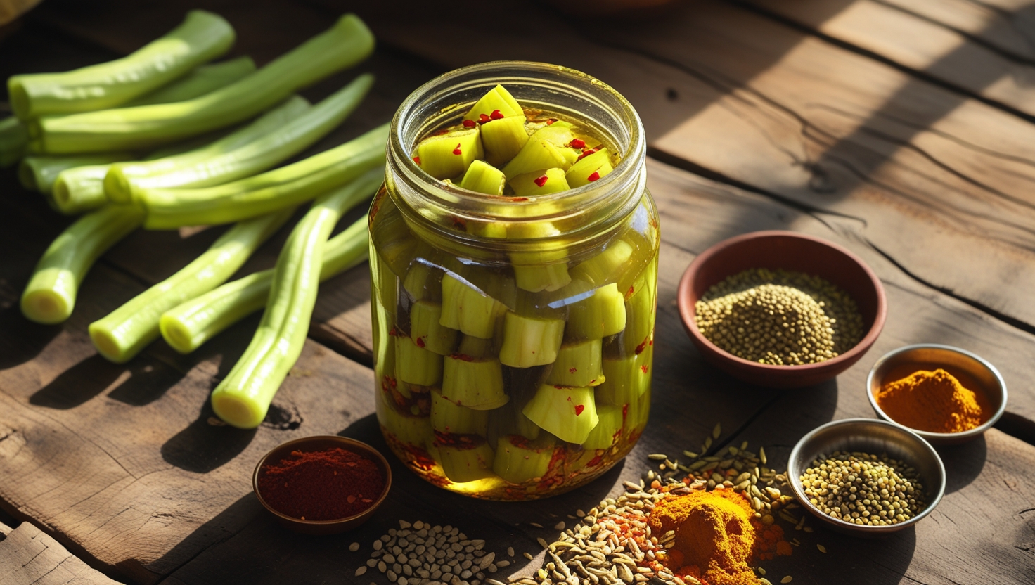 Best Colocasia Stem Pickle Recipe – Healthy, Homemade & Flavorful ...